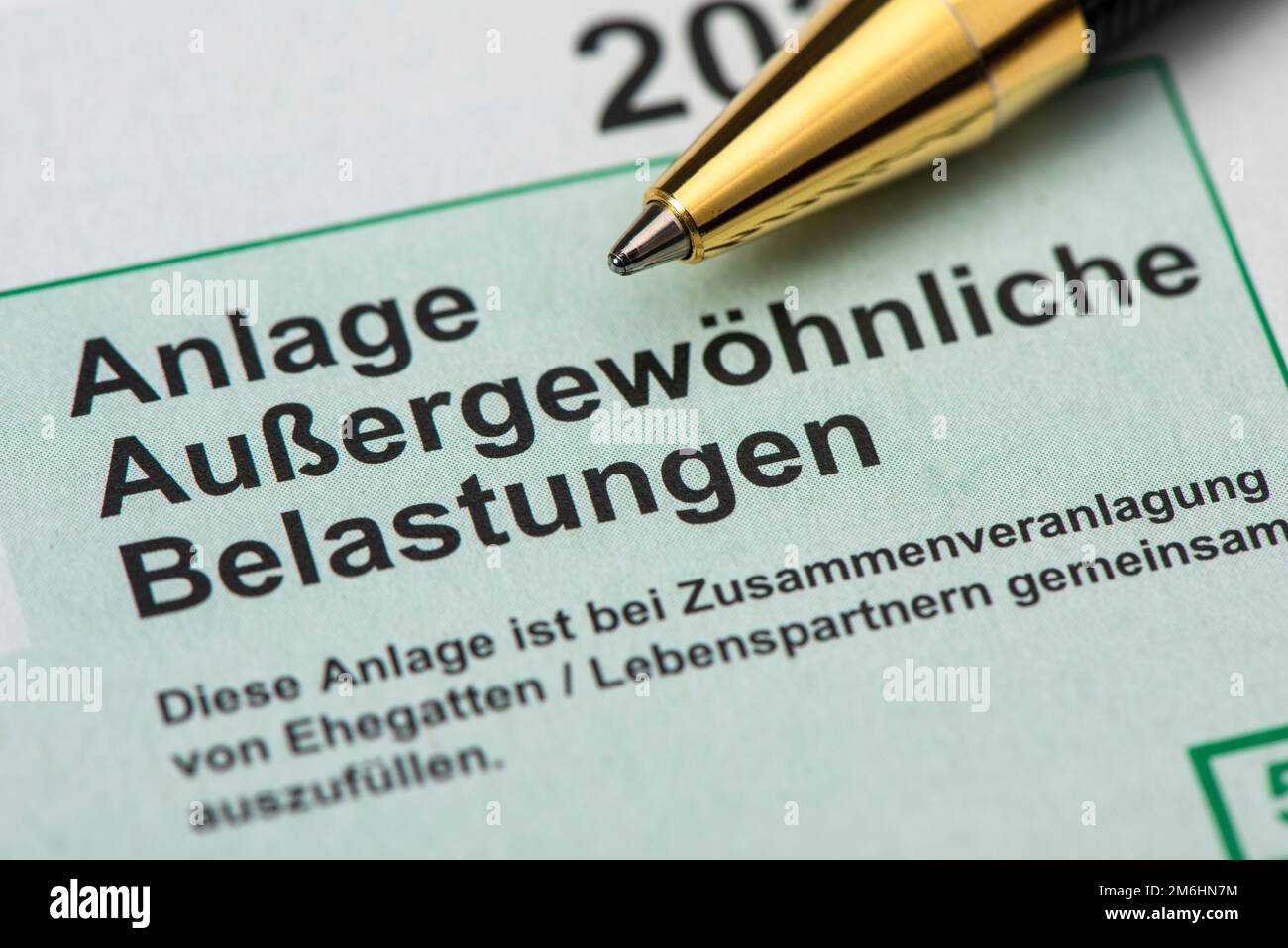 Tax declaration for tax office with form Stock Photo - Alamy