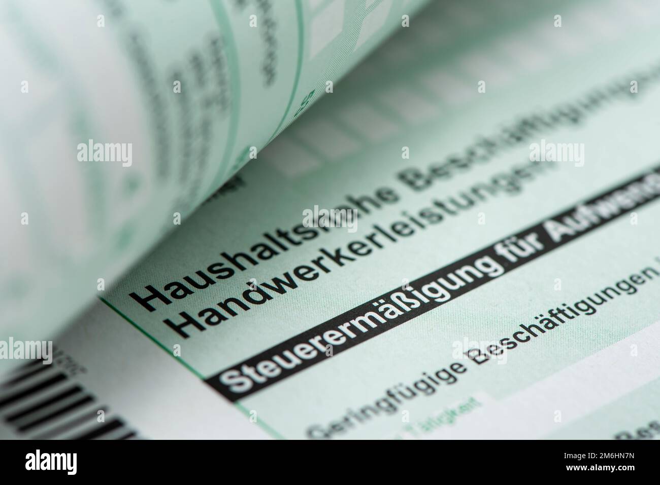 Tax declaration for tax office with form Stock Photo - Alamy