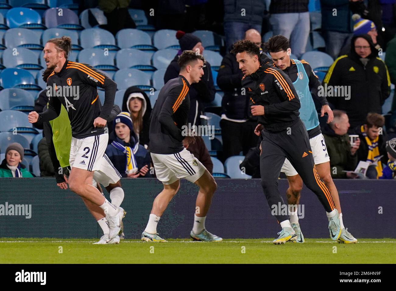 Left to right, Leeds United's Luke Ayling, Marc Roca, Rodrigo Moreno ...