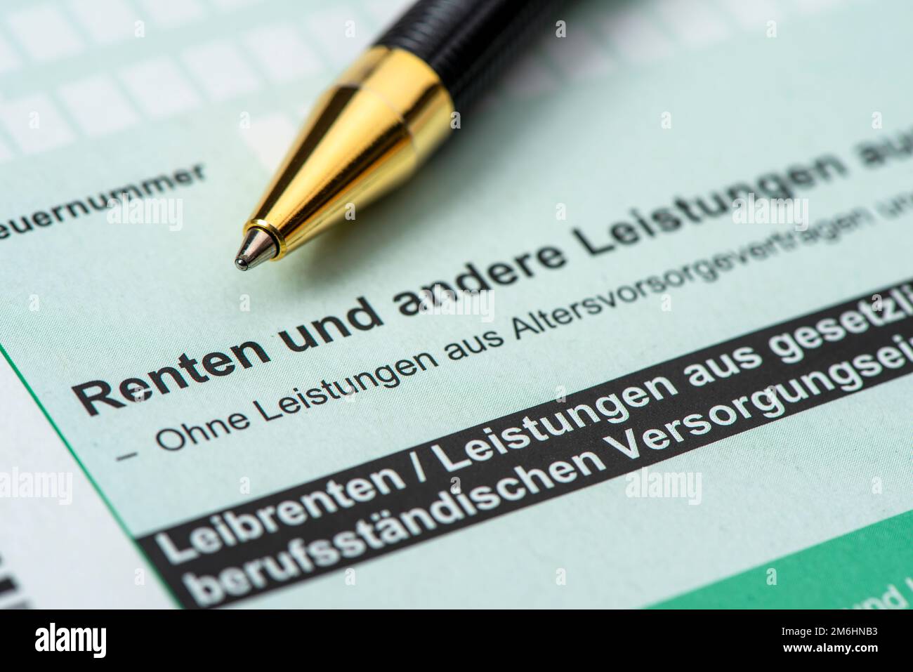 Tax declaration for tax office with form Stock Photo - Alamy