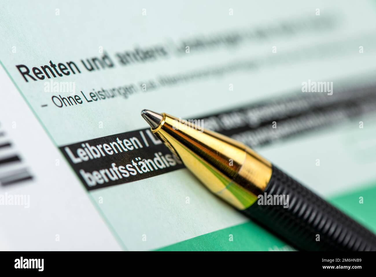 Tax declaration for tax office with form Stock Photo - Alamy