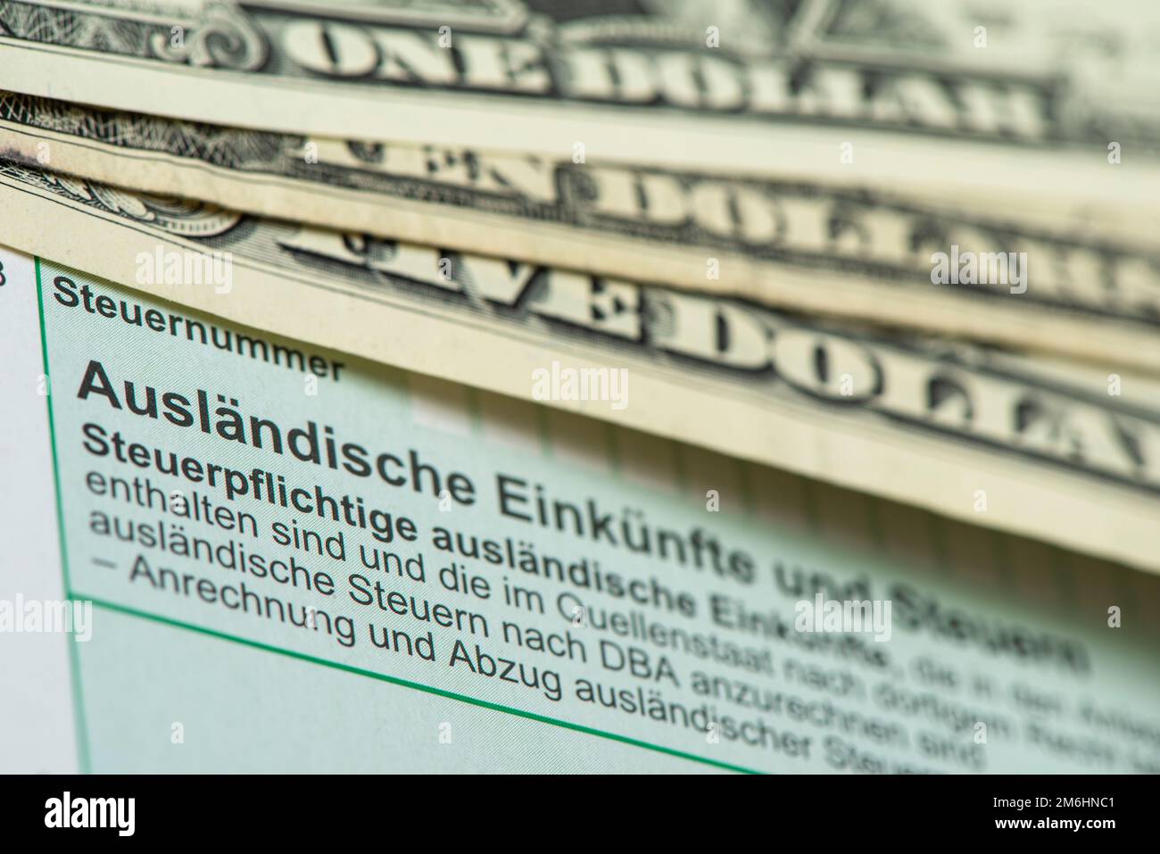 Tax declaration for tax office with form Stock Photo - Alamy