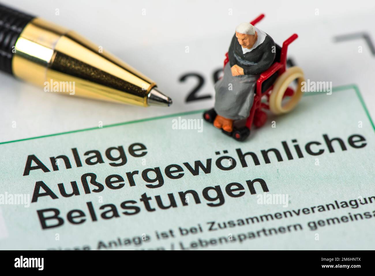 Tax declaration for tax office with form Stock Photo - Alamy