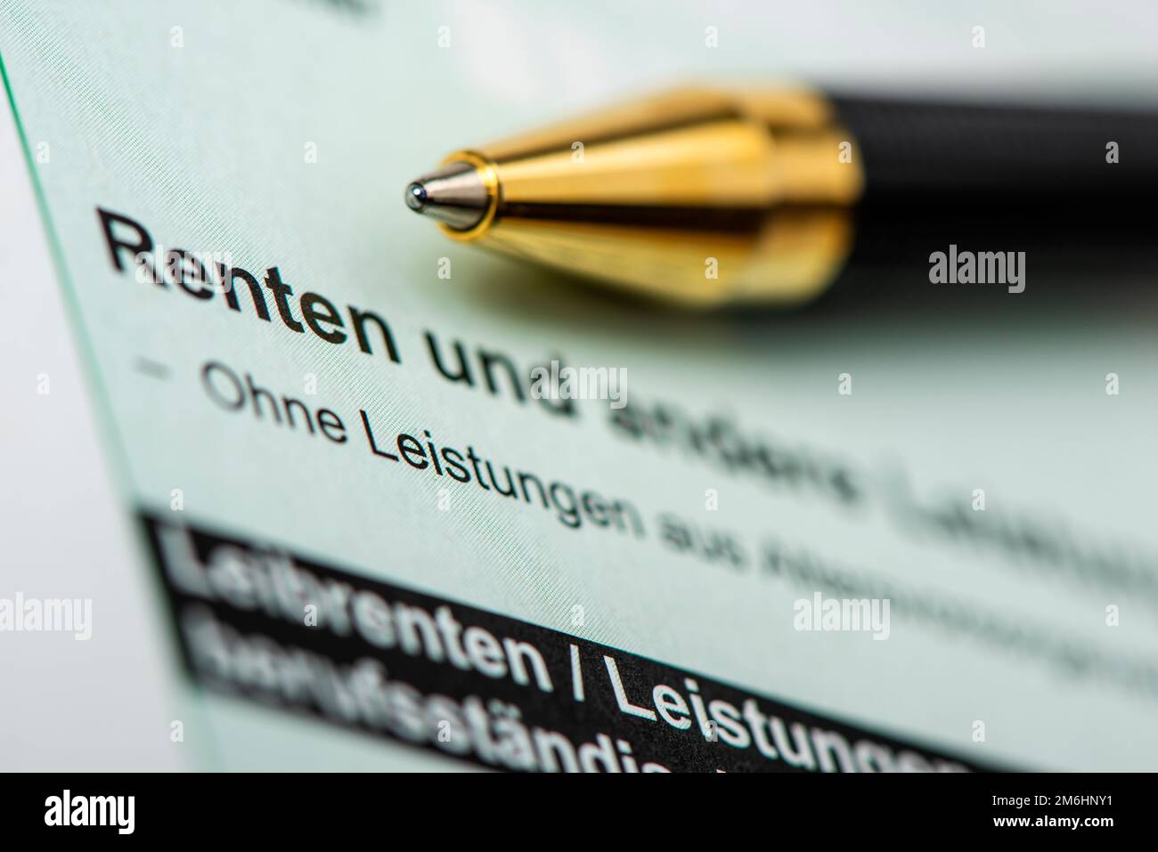 Tax declaration for tax office with form Stock Photo - Alamy