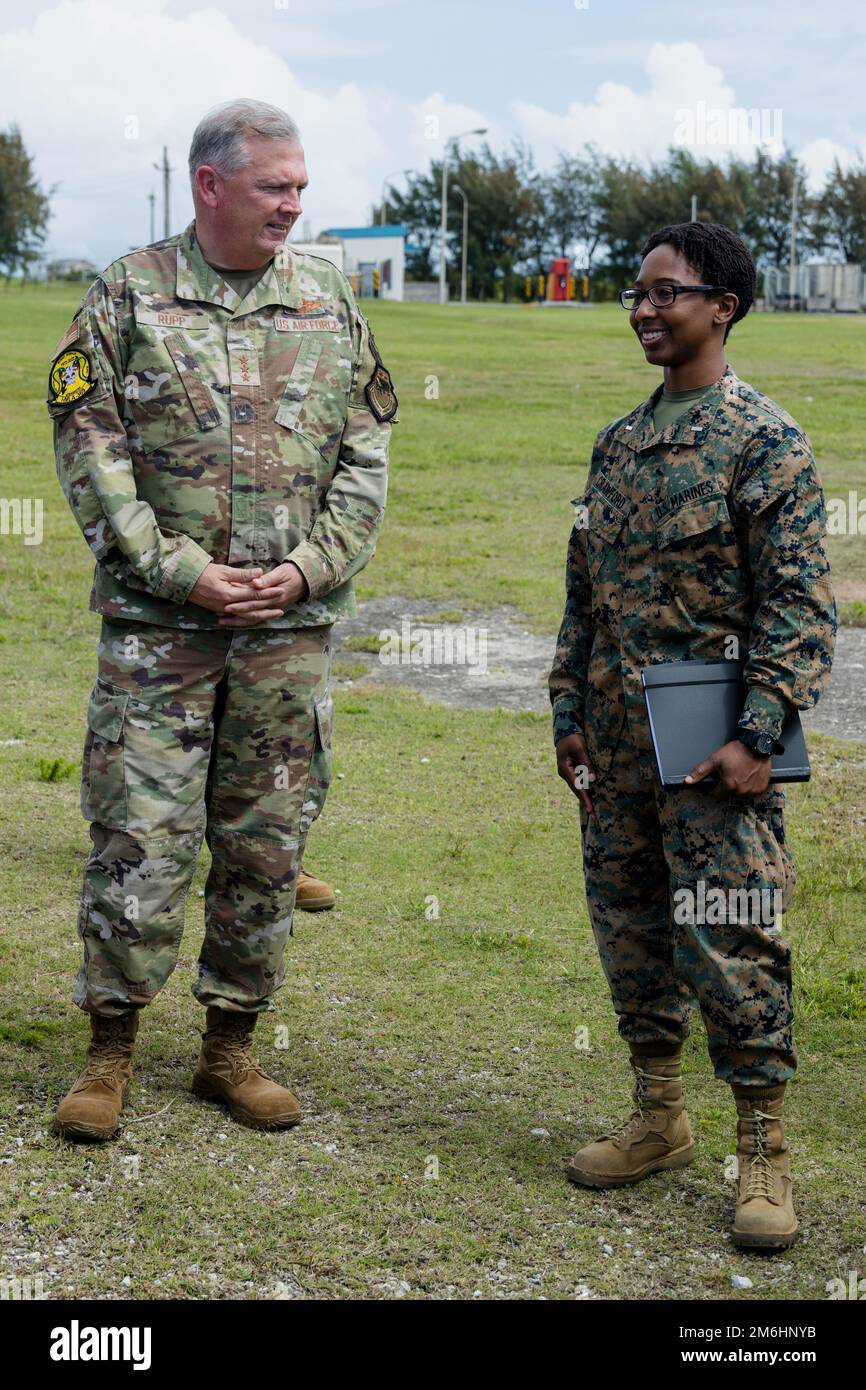 U.S. Marine Corps 1st Lt. Desirae Crawford, right, the officer in ...