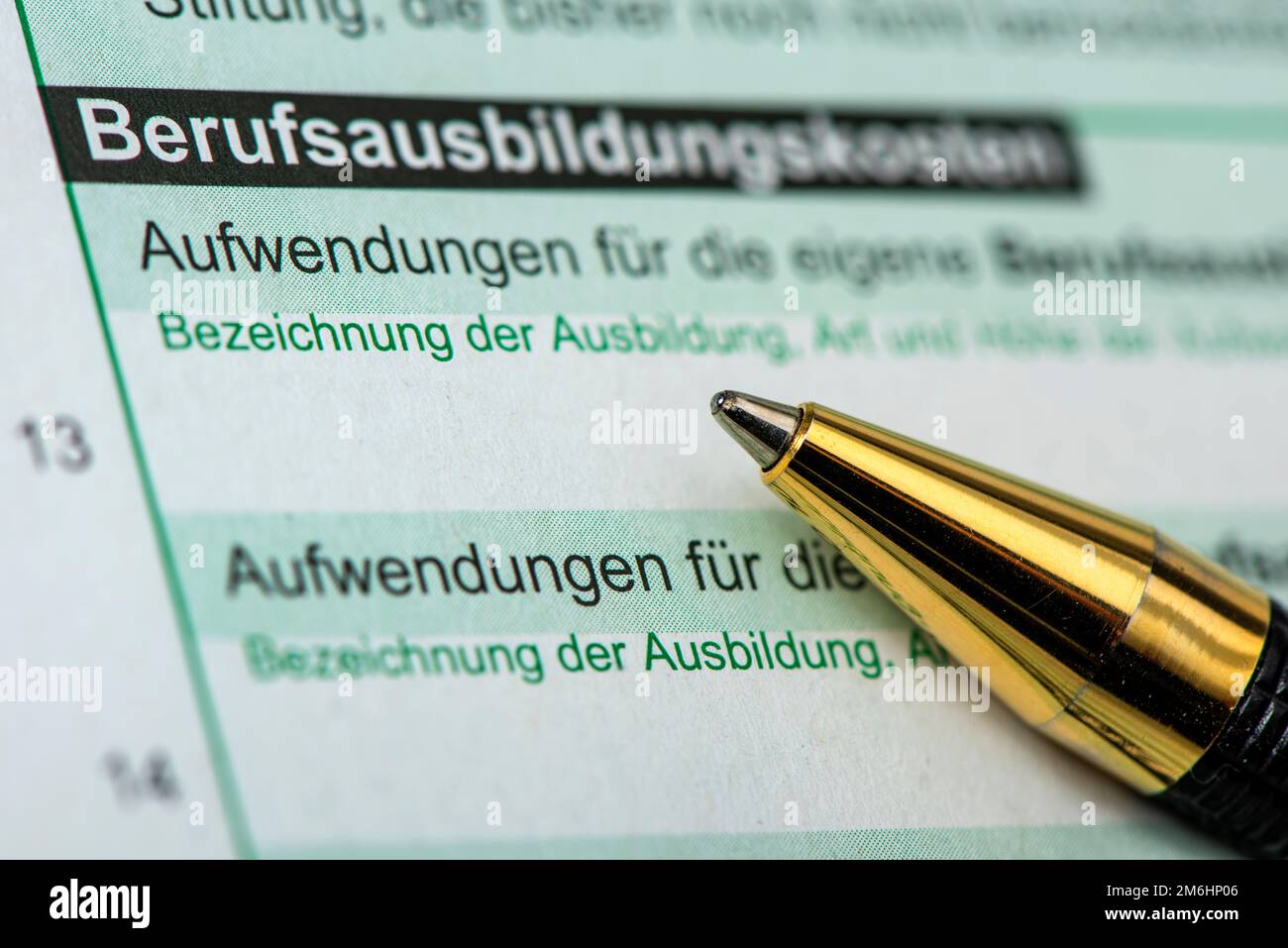 Tax declaration for tax office with form Stock Photo - Alamy