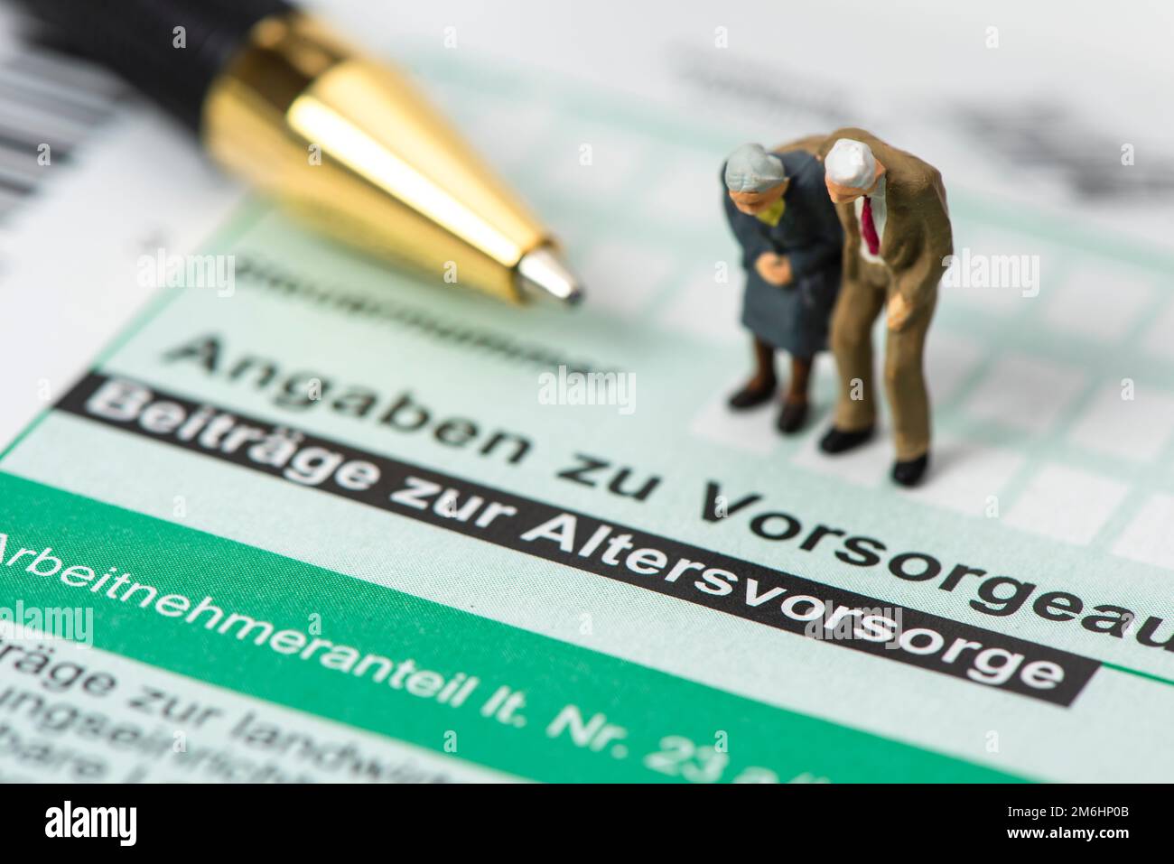 Tax declaration for tax office with form Stock Photo - Alamy