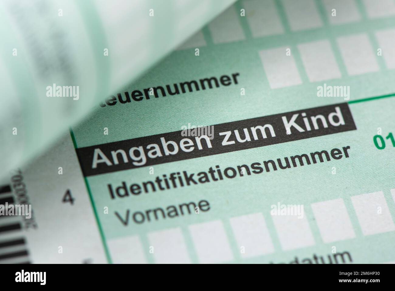 Tax declaration for tax office with form Stock Photo - Alamy