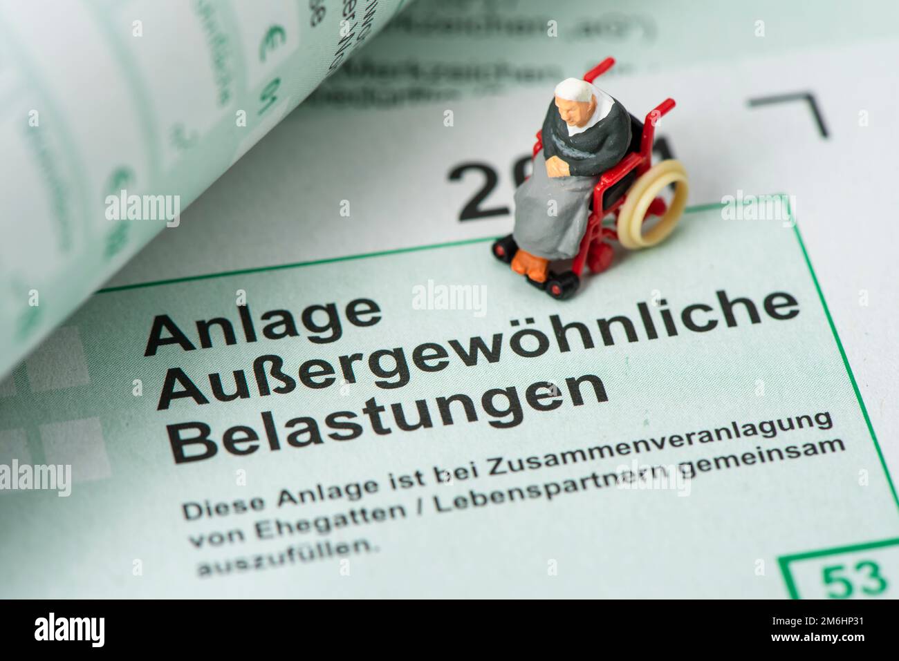 Tax declaration for tax office with form Stock Photo - Alamy