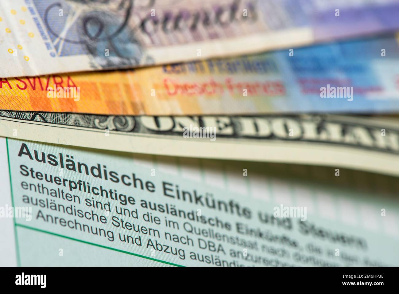Tax declaration for tax office with form Stock Photo - Alamy