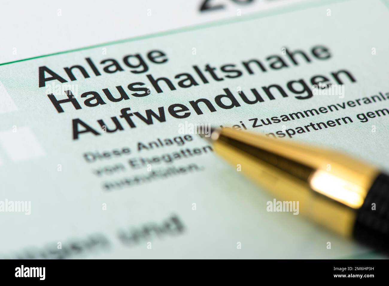 Tax declaration for tax office with form Stock Photo - Alamy