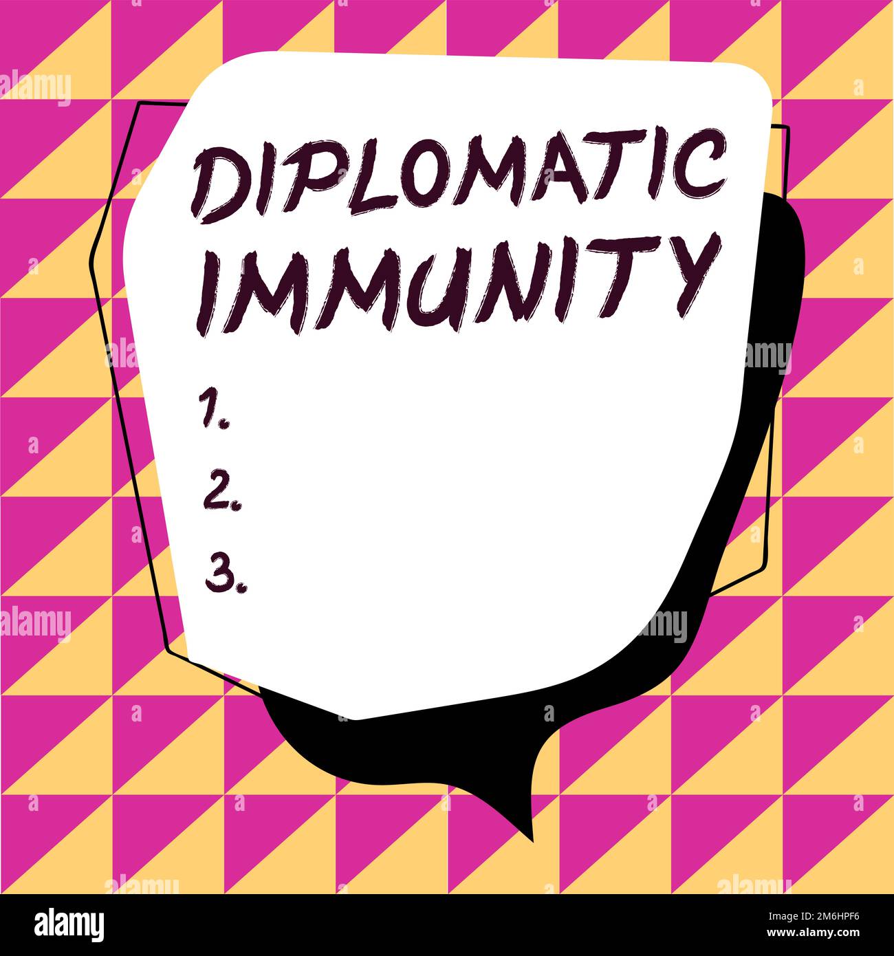 Inspiration showing sign Diplomatic Immunity. Word Written on law that ...