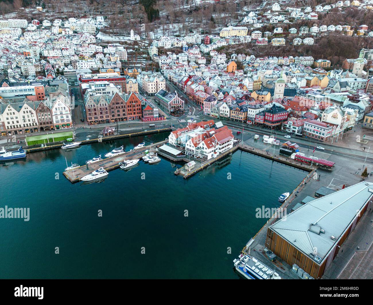 Traditional Scandinavian Architecture. Old Town of Bergen at Sunrise. Bergen, Vestland, Norway ...
