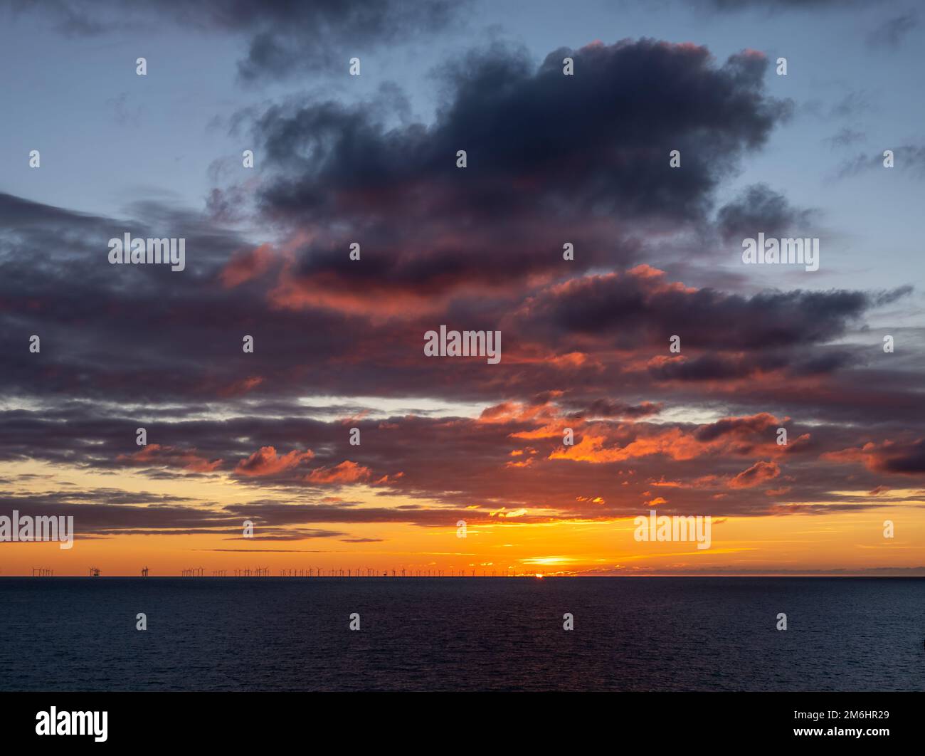Sunset Sky over English Channel Stock Photo - Alamy