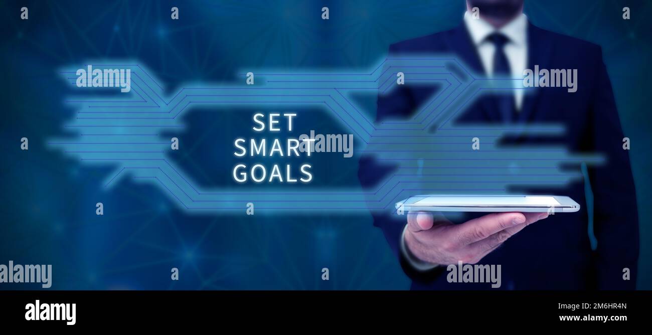 Conceptual caption Set Smart Goals. Business showcase Establish ... Conceptual caption Set Smart Goals. Business showcase Establish ...