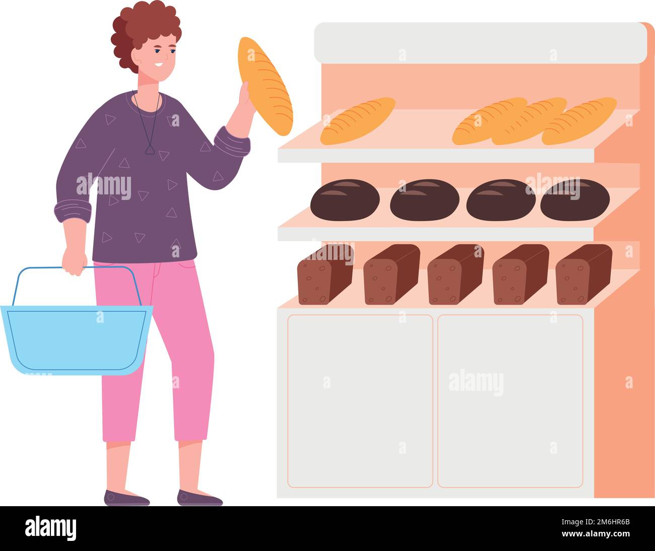 Shelves fresh bread in Cut Out Stock Images & Pictures - Alamy