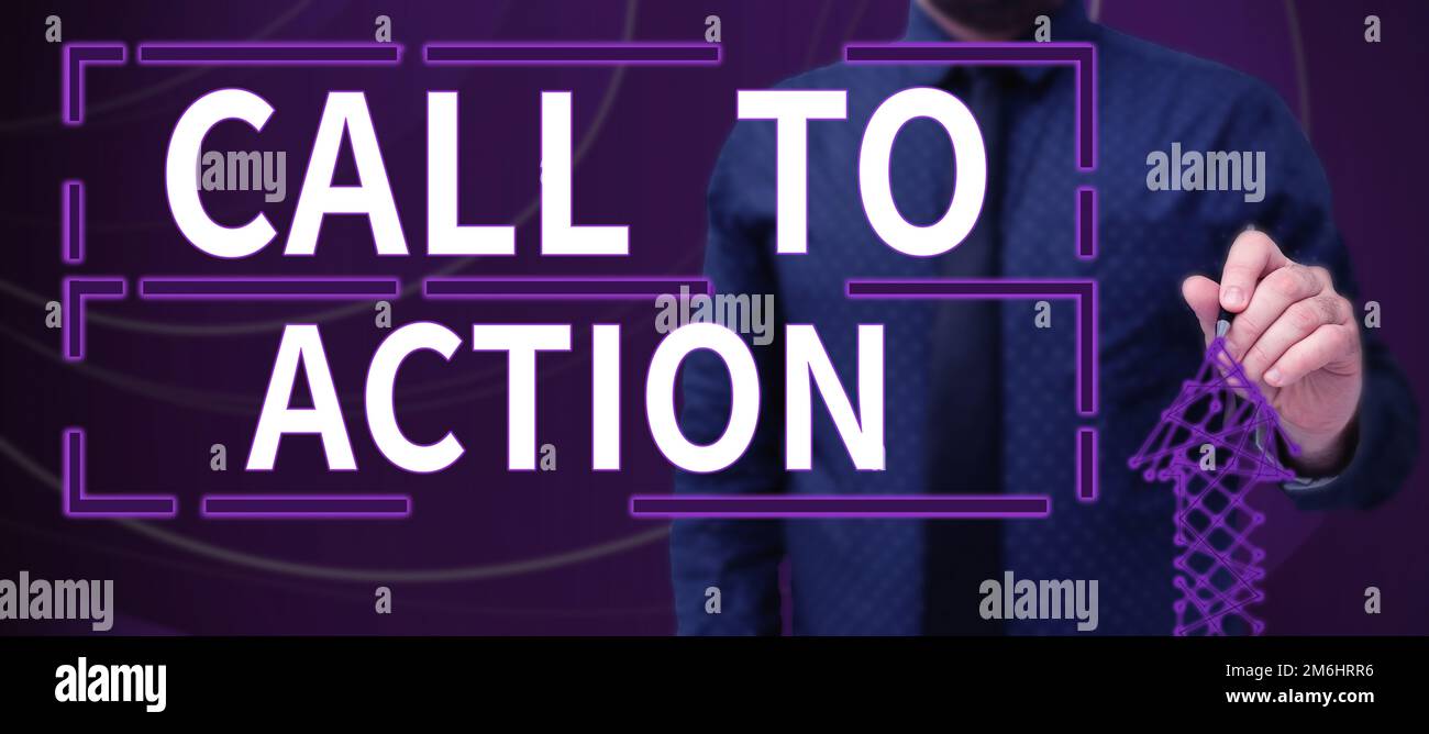 Handwriting text Call To Action. Internet Concept Encourage Decision ...