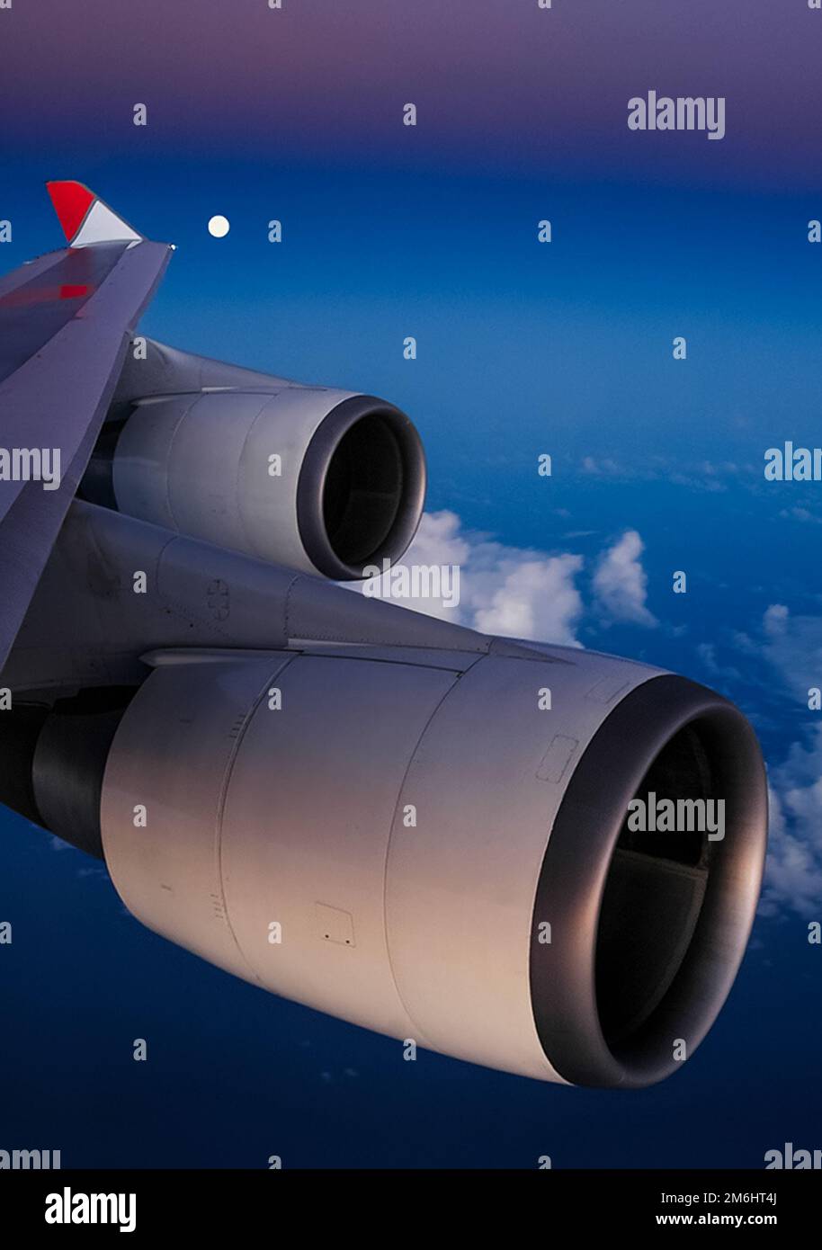 The view from the window of a passenger plane during Stock Photo - Alamy