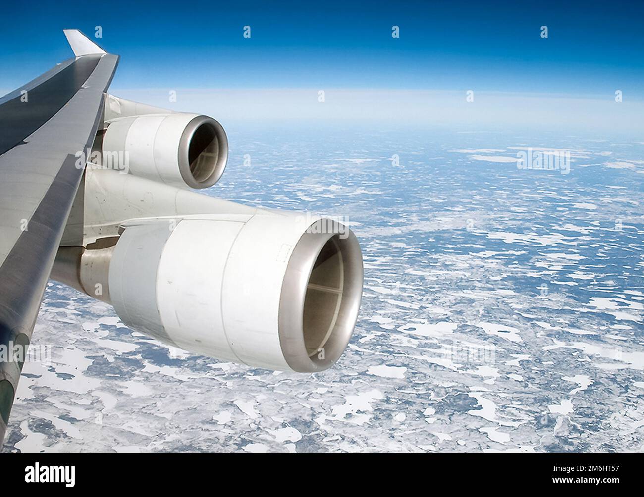 The view from the window of a passenger plane during Stock Photo - Alamy
