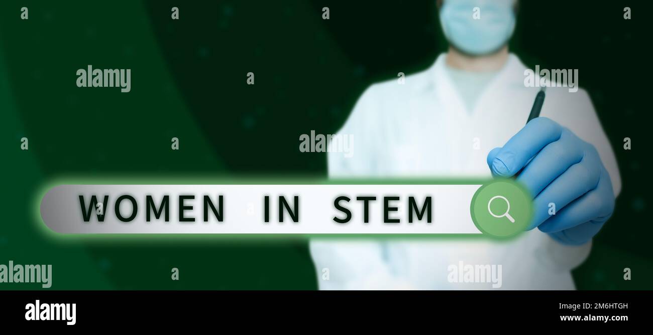 Handwriting text Women In Stem. Internet Concept Science Technology ...