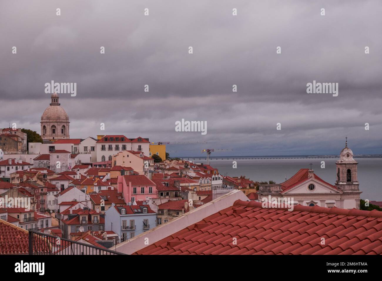 Panorama View - Santa Luzia viewpoint (miradouro), with view to Alfama ...