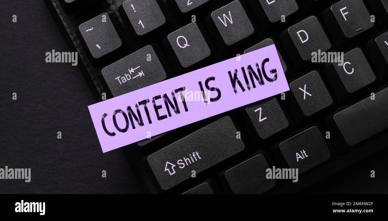 Text caption presenting Content Is King. Business idea Content is the ... Text caption presenting Content Is King. Business idea Content is the ...