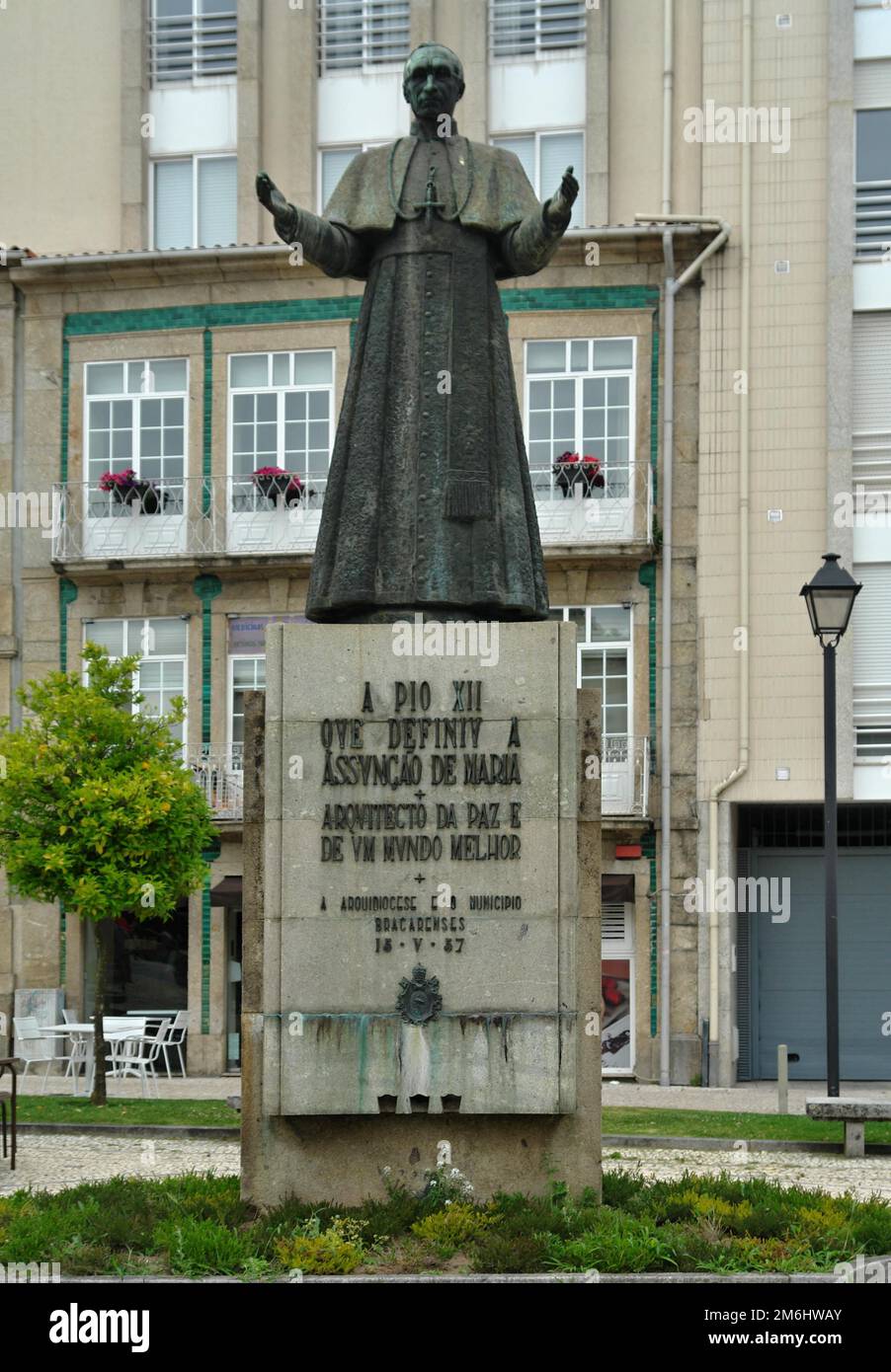 Pope Pius XII Monument in Braga, Norte - Portugal Stock Photo - Alamy