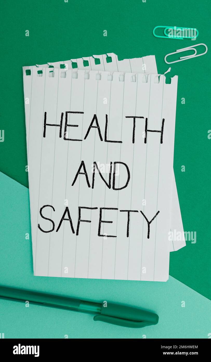 Conceptual display Health And Safety. Business concept Taking the ...