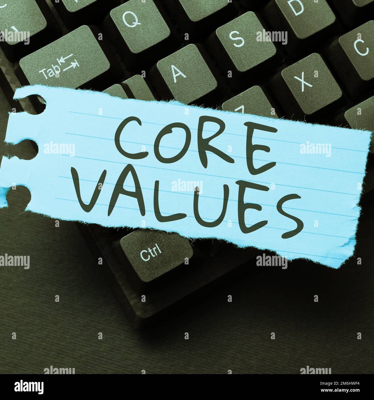 Handwriting text Core Values. Business concept belief person or ...