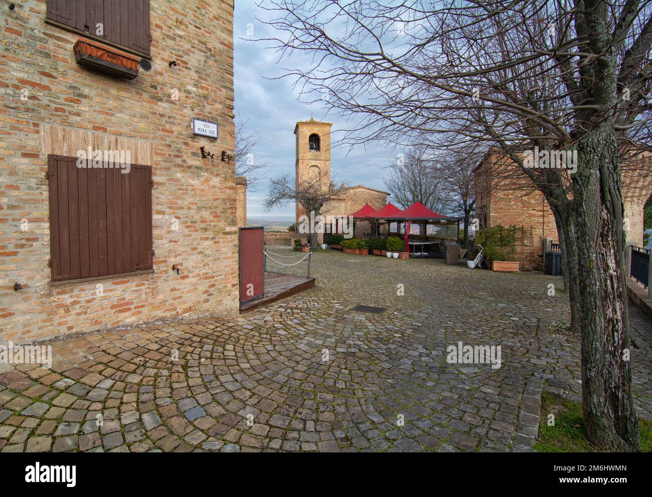 The old town of Monte gredofo (Rimini), Italy. landscape Stock Photo ...