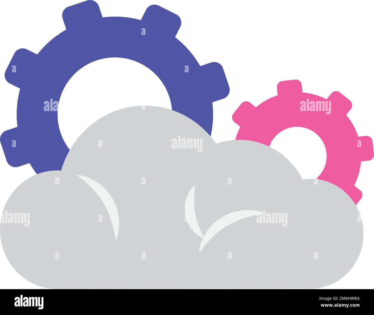 cloud with gear wheels Stock Vector Image & Art - Alamy