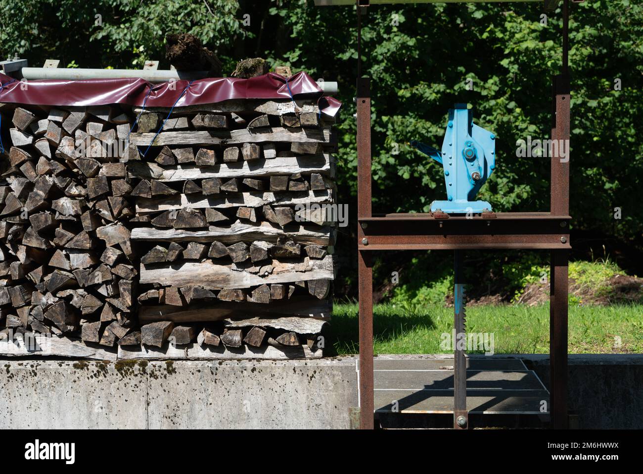Historic hammer forge with mill canal Stock Photo - Alamy