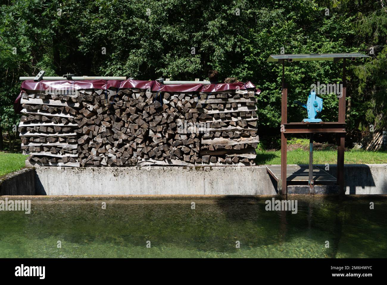 Historic hammer forge with mill canal Stock Photo - Alamy