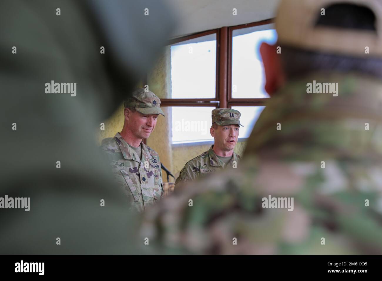 From left, U.S. Army Lt. Col. Kenneth Selby, commander of 2nd Battalion ...