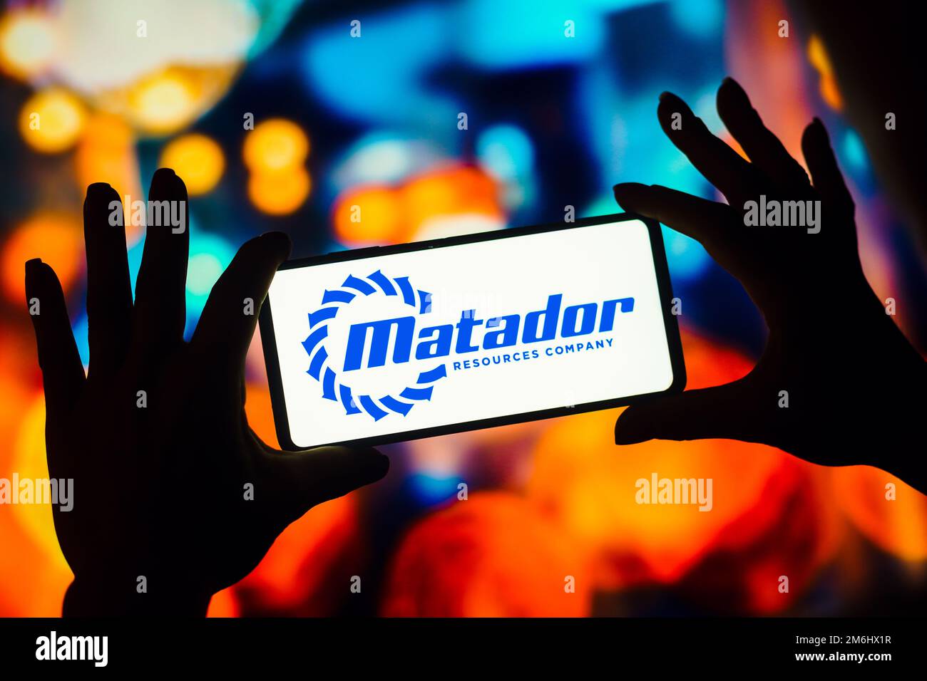 In this photo illustration, the Matador Resources Company logo is ...