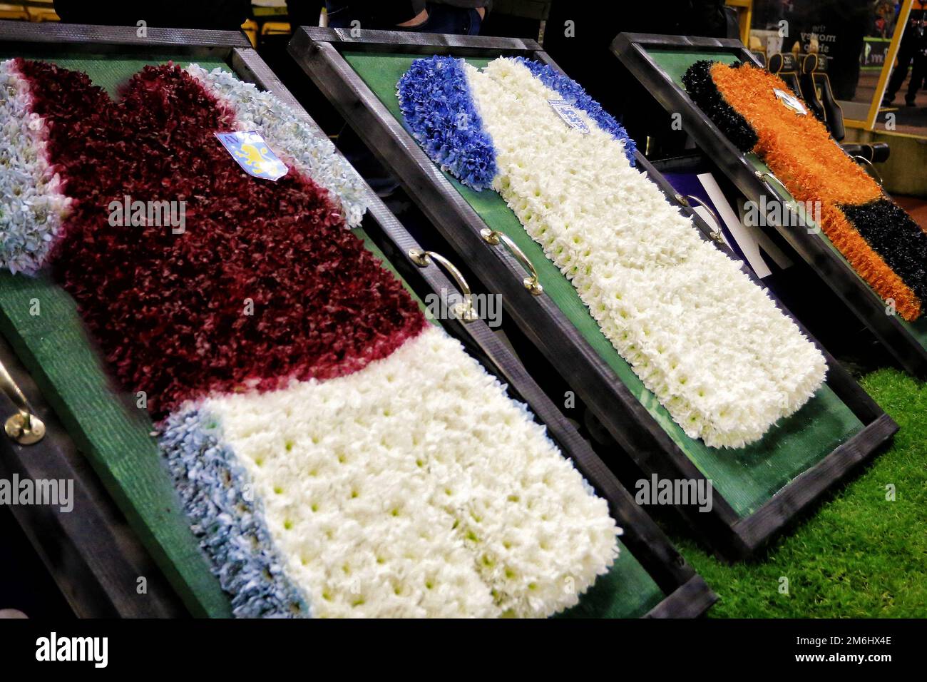 Flowers are presented in tribute to the passing of Graham Taylor, from ...