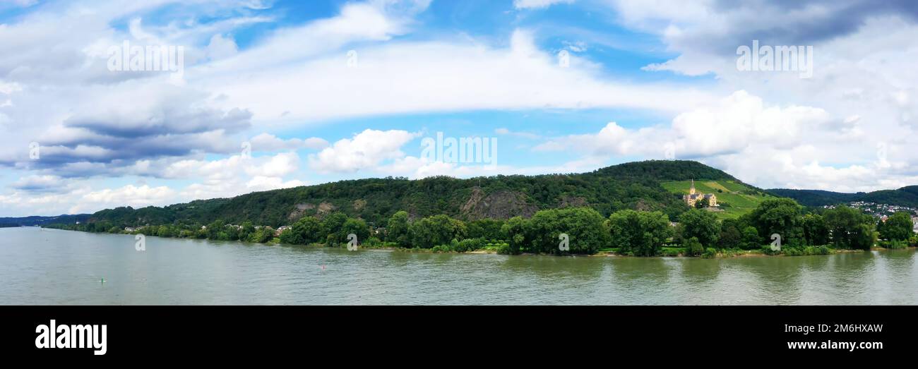 Panorama of Arenfels Castle on the Rhine Stock Photo - Alamy