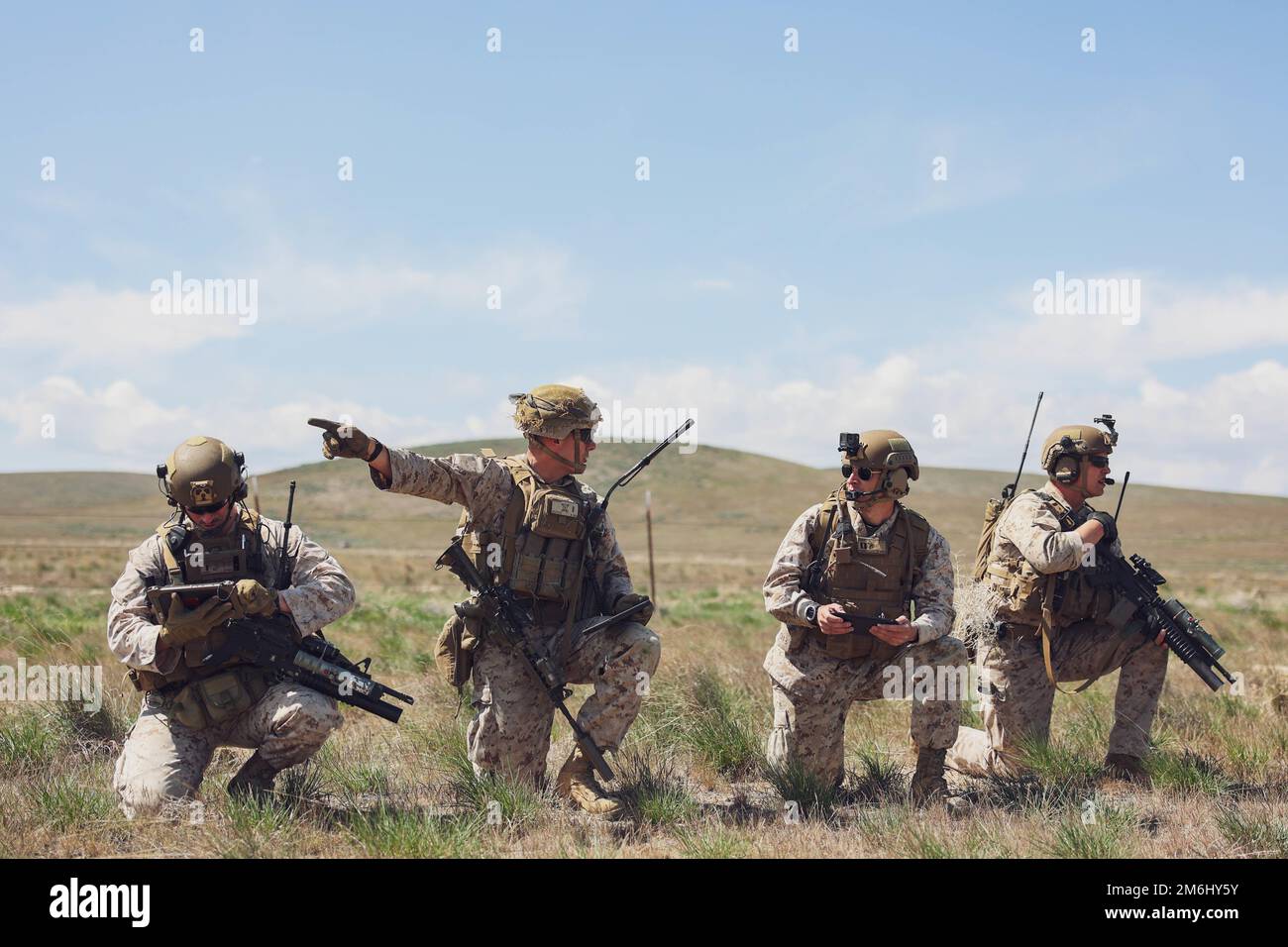 U.S. Marine Corps Joint Terminal Attack Controller (JTAC) students with ...