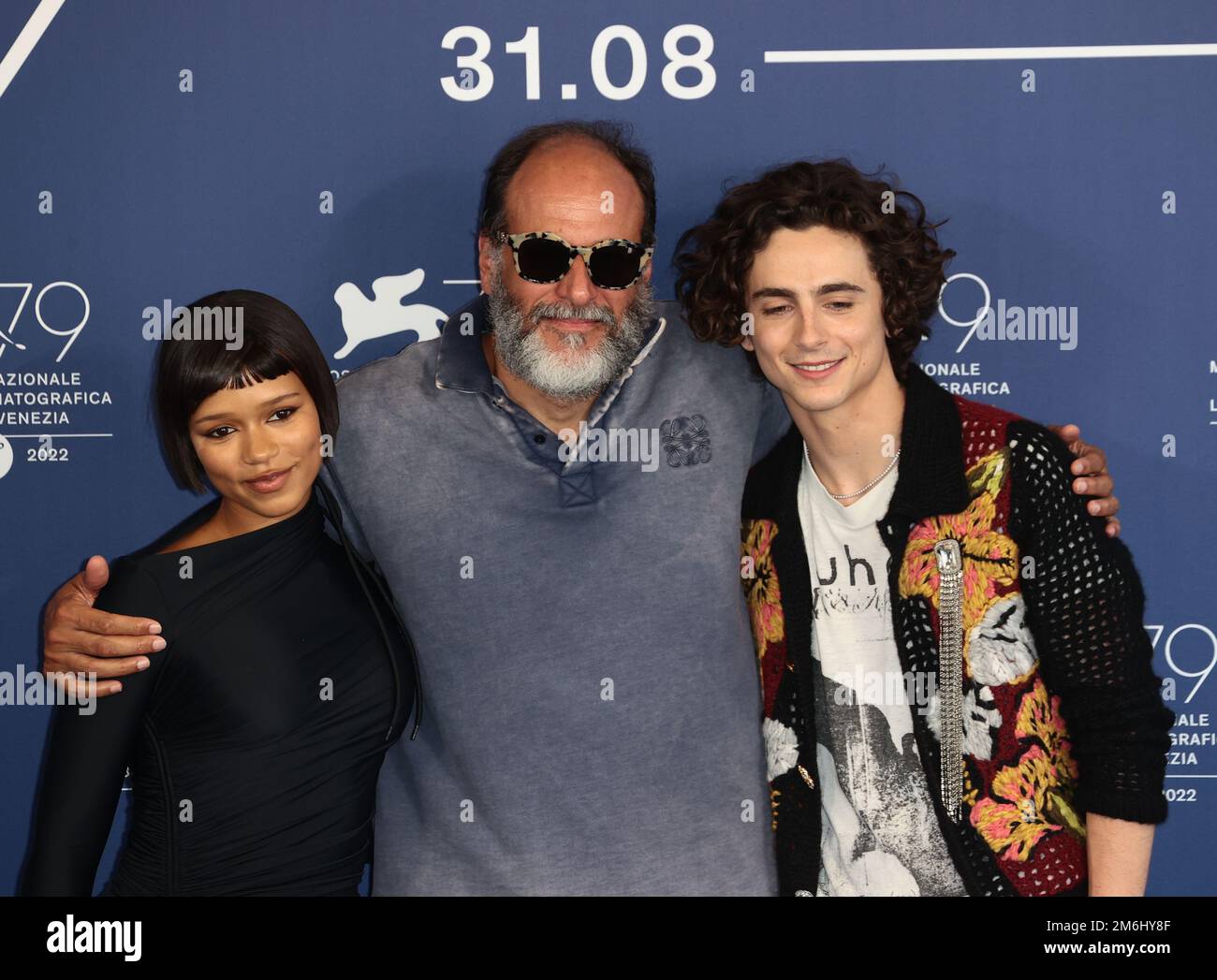 VENICE, ITALY - SEPTEMBER 02: Timothée Chalamet, Luca Guadagnino and ...