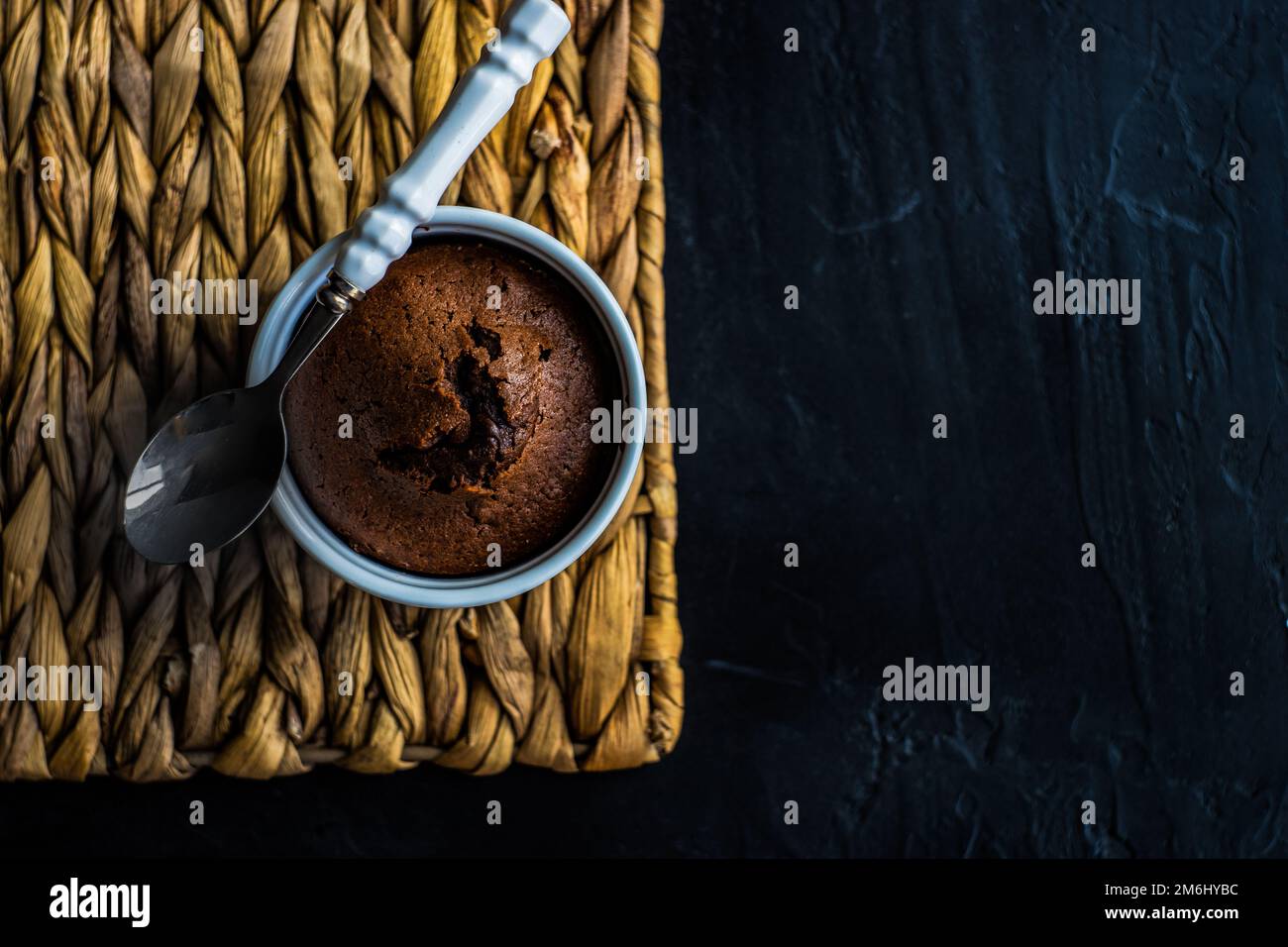 Chocolate fondant cake Stock Photo - Alamy