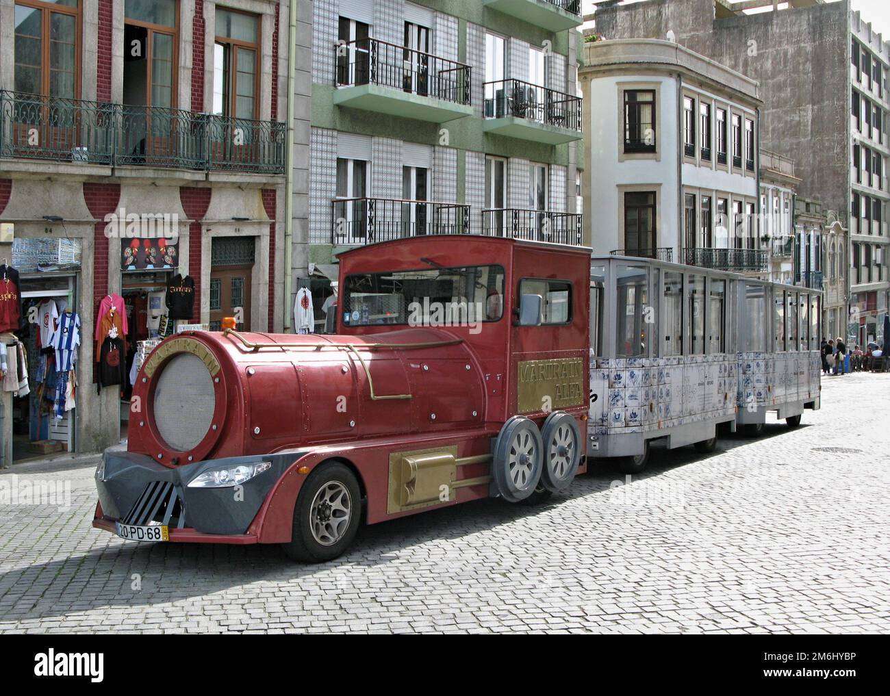 Tourist train in Porto - Portugal Stock Photo - Alamy