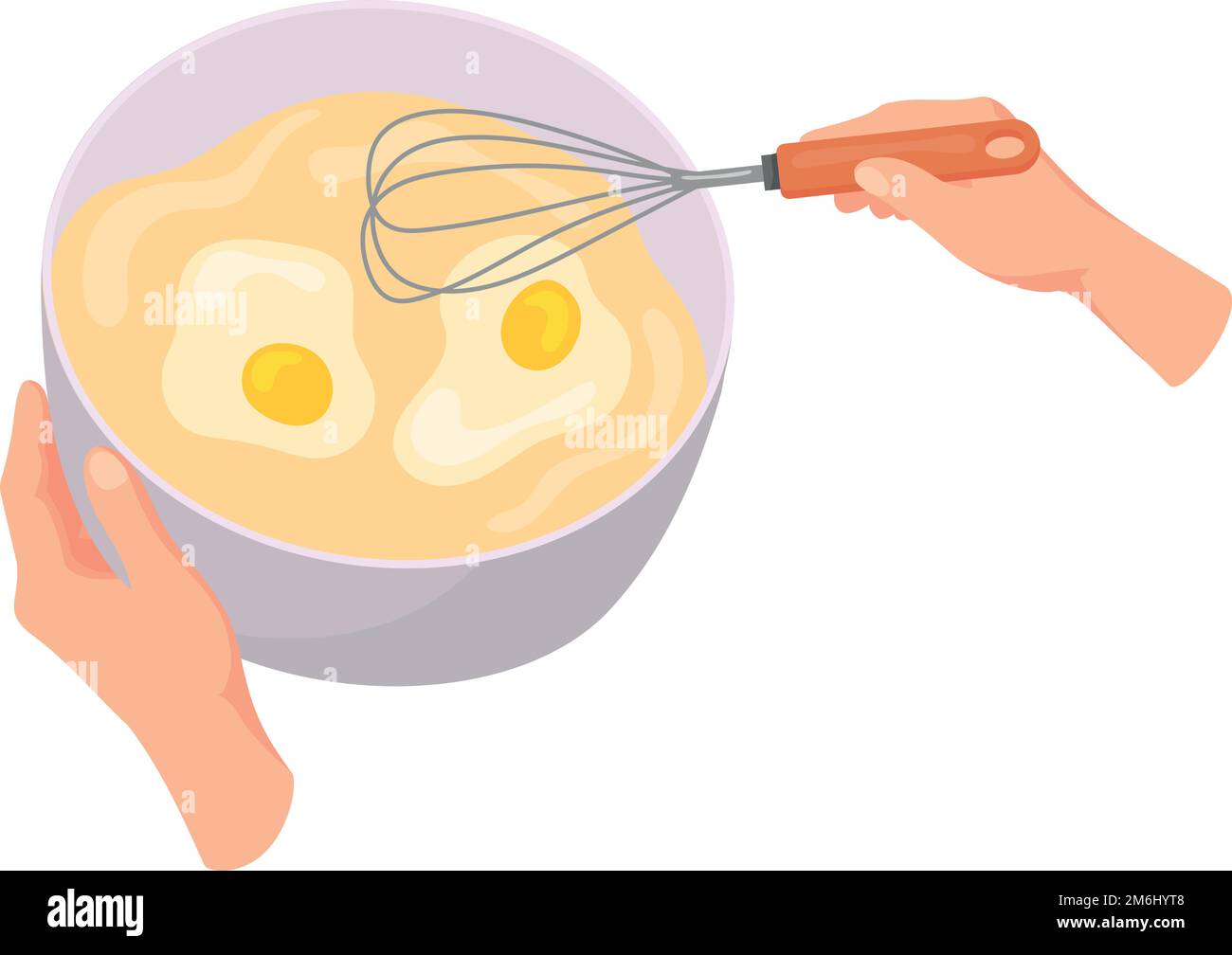 Whisking egg icon. Cartoon cooking or baking process isolated on white ...