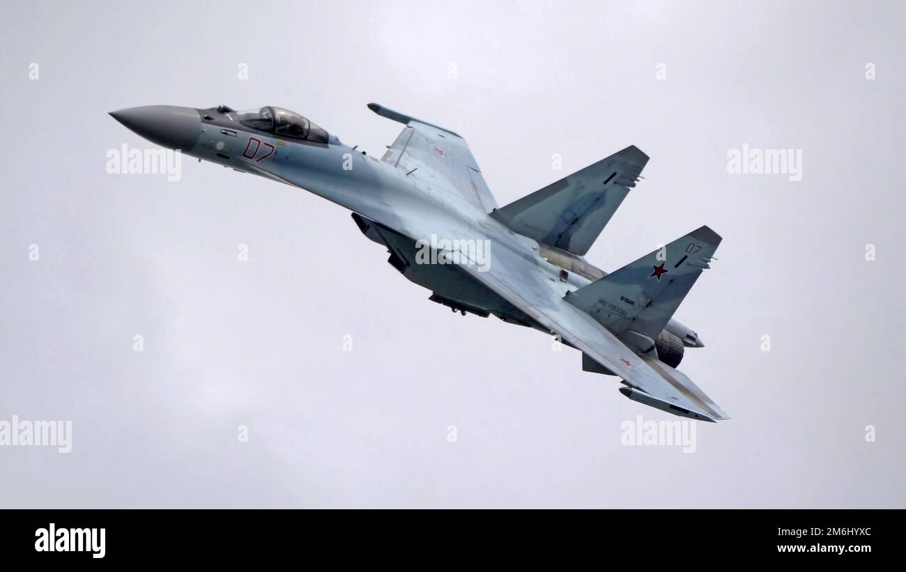 Moscow Russia Zhukovsky Airfield 25 July 2021: Aerobatic teams Falcons ...