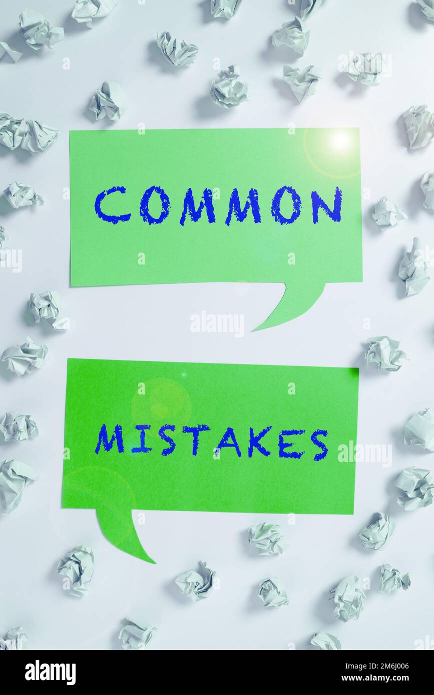 Text caption presenting Common Mistakes. Business overview actions that ... Text caption presenting Common Mistakes. Business overview actions that ...