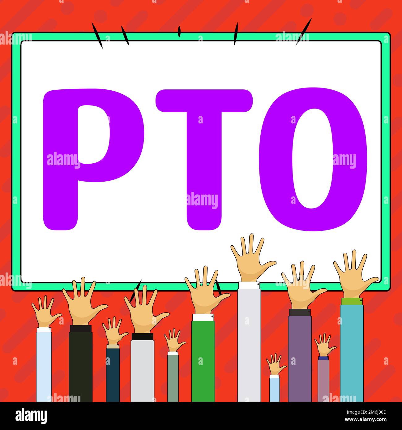 Sign displaying Pto. Business idea Employer grants compensation for ...