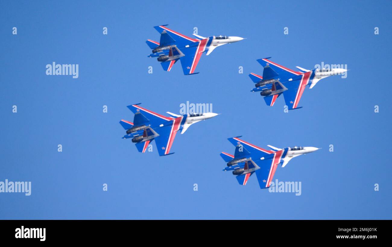 Moscow Russia Zhukovsky Airfield 31 August 2019: Aerobatic teams ...