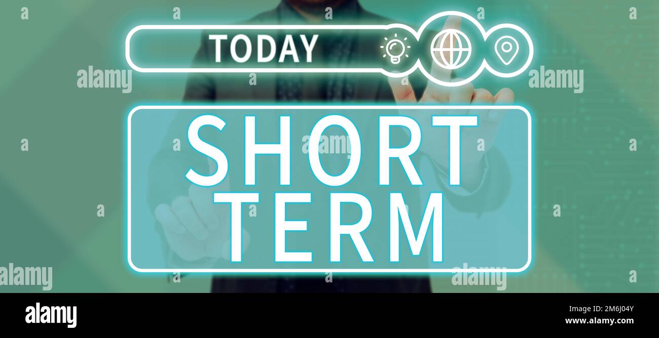 Conceptual display Short Term. Business approach occurring over or ...