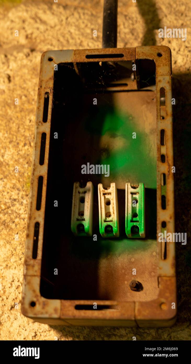 old electrical installation Stock Photo - Alamy