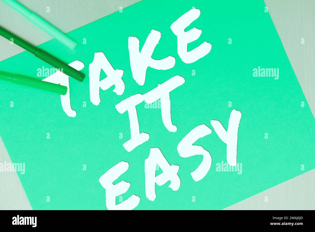 Writing displaying text Take It Easy. Business approach Be relaxed do ... Writing displaying text Take It Easy. Business approach Be relaxed do ...