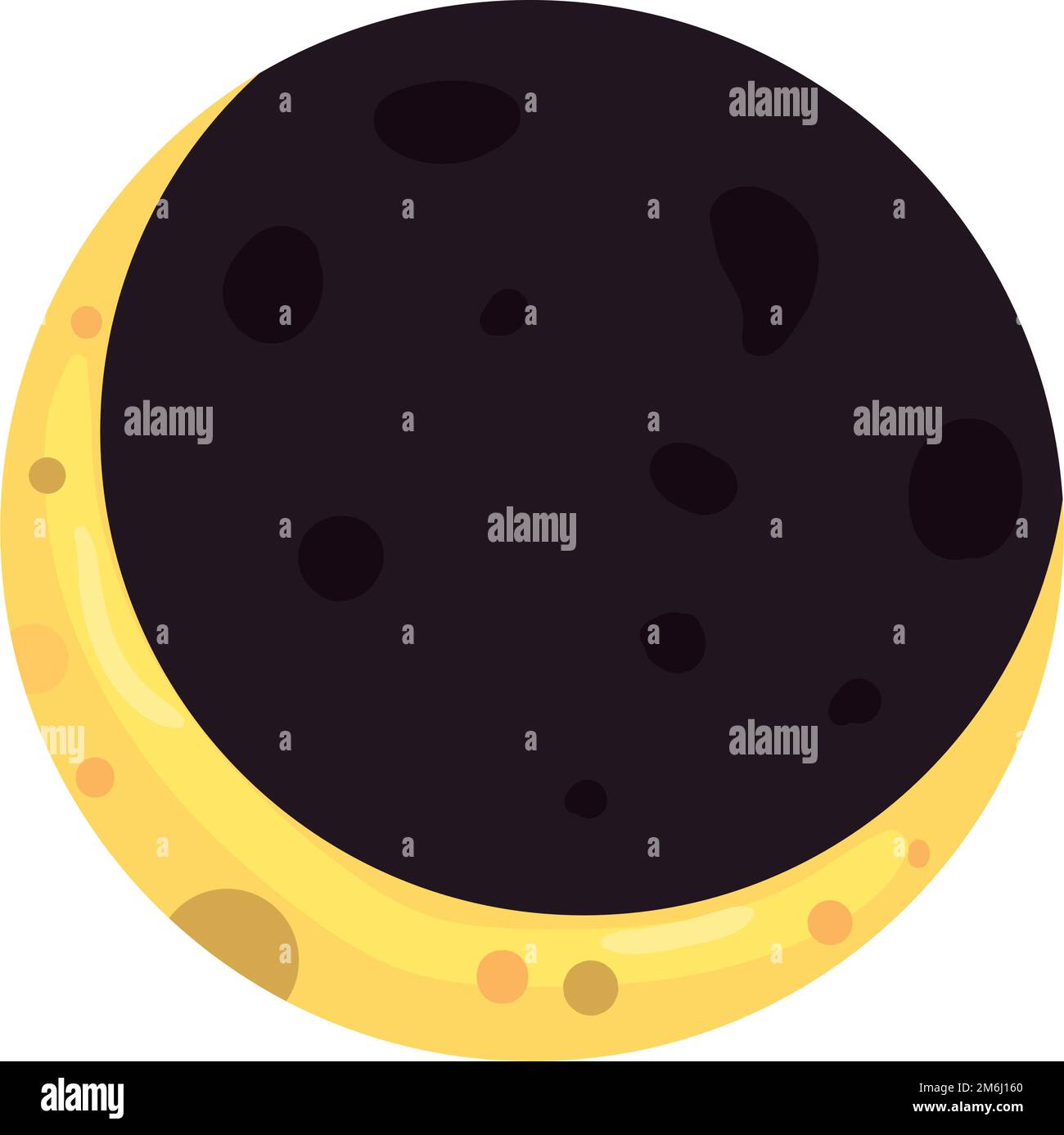 flat last quarter moon design Stock Vector Image & Art - Alamy